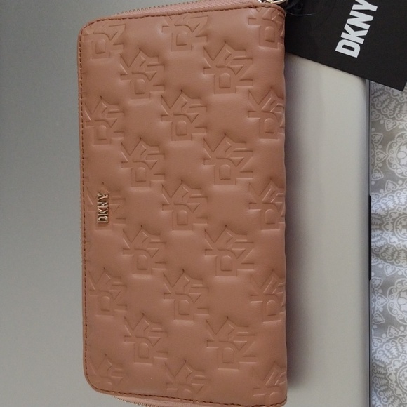 Dkny | Bags | Nwt Dkny Vela Embossed Large Zip Wallet | Poshmark